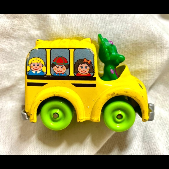 Barney Baby Bop | Toys | Vintage Barney Baby Bop Die Cast School Bus ...